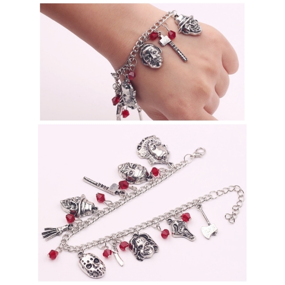 None | Jewelry | Horror Movie Charm Bracelet W Serial Killer Charms ...